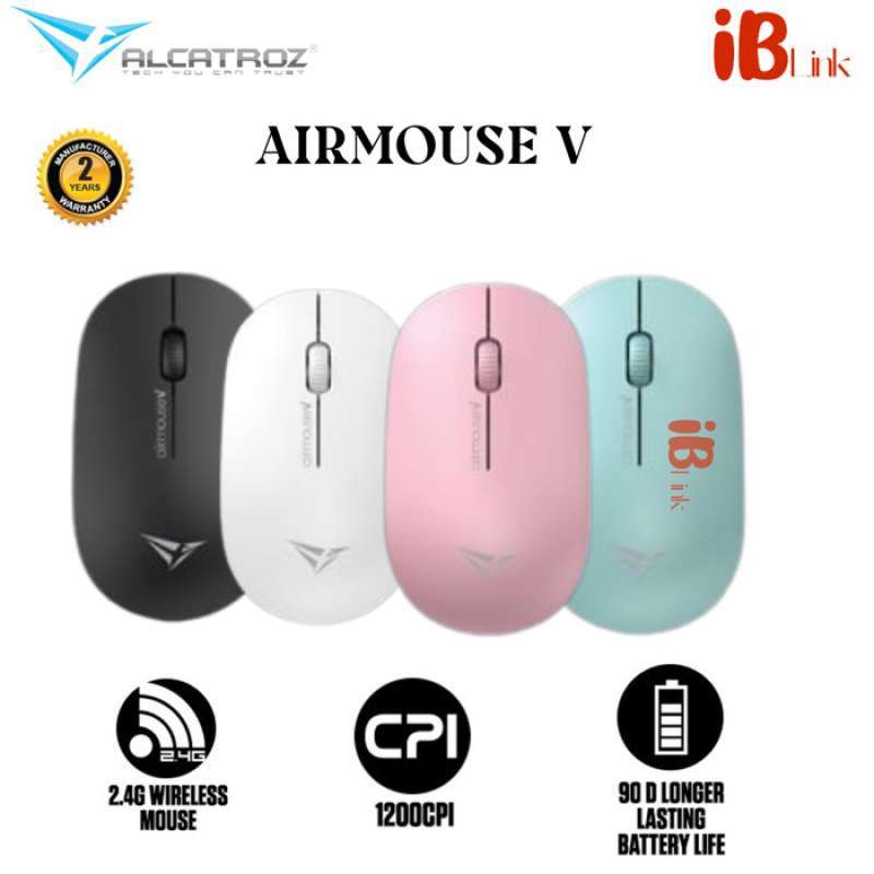 Jual Mouse Wireless Alcatroz Airmouse V | 1200 Cpi | Ergonomic Design ...