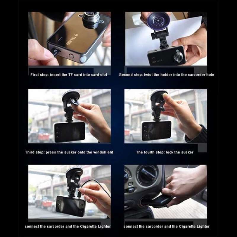 Jual Kamera Mobil Night Vision Layar 2,4in Dvr Car Dash Cam K6000 Di ...