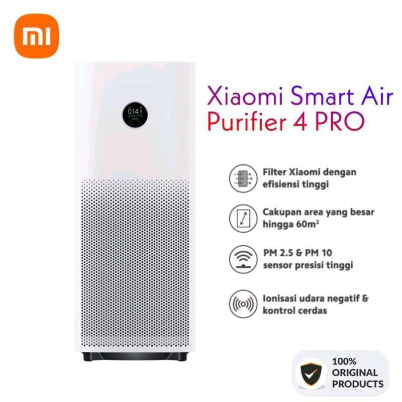 Jual Xiaomi Mi Air Purifier 4 PRO Smart Air Cleaner OLED CADR 60 ...