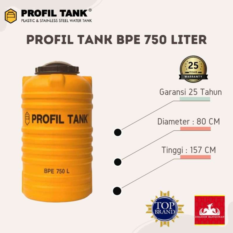 Jual Profil Tank BPE 750 Liter / Toren Air / Tangki Air di Seller ...
