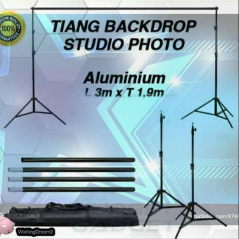 Jual TIANG BACKDROP Tiang Stand BACKGROUND FOTO STUDIO 3M di Seller YourFavProduct - Tanjung ...