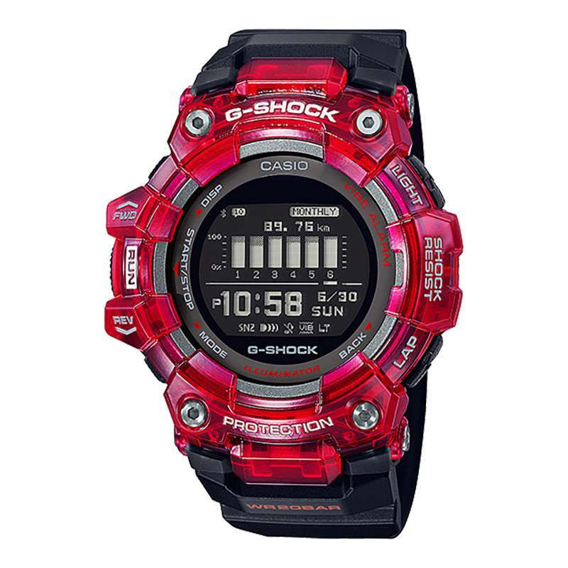 Jual Casio G-shock G-Squad GBD-100SM-4A1JF Skeleton Bezel Black Digital ...