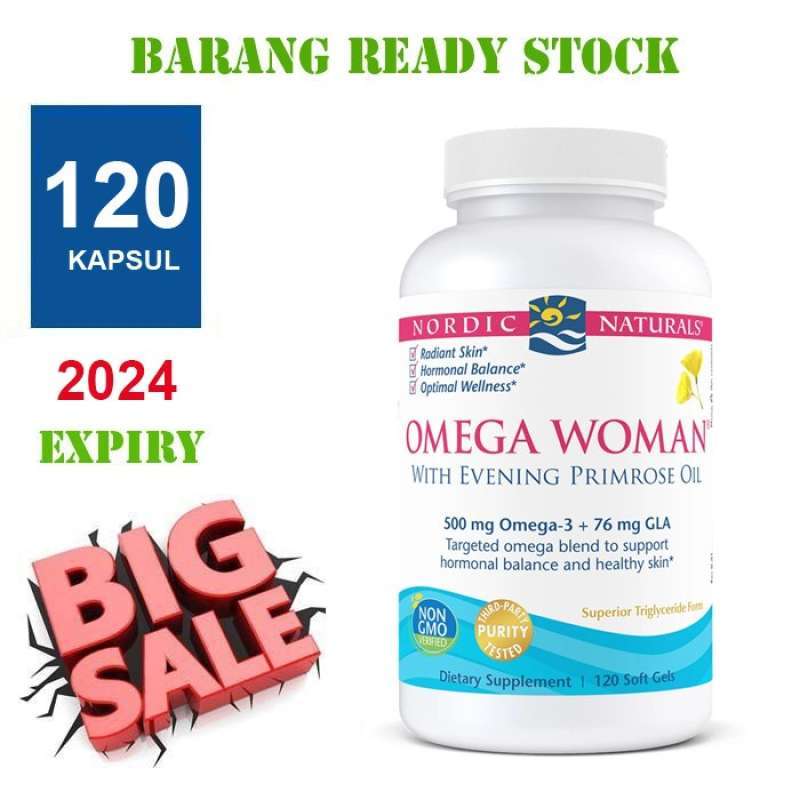 Promo NORDIC NATURALS Omega Woman with Evening Primrose Oil 120 KAPSUL ...