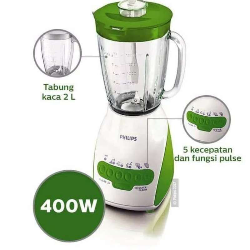 Jual Brender PHILIPS HR-2116 KACA/BELING(Hijau) 2Liter di Seller ...