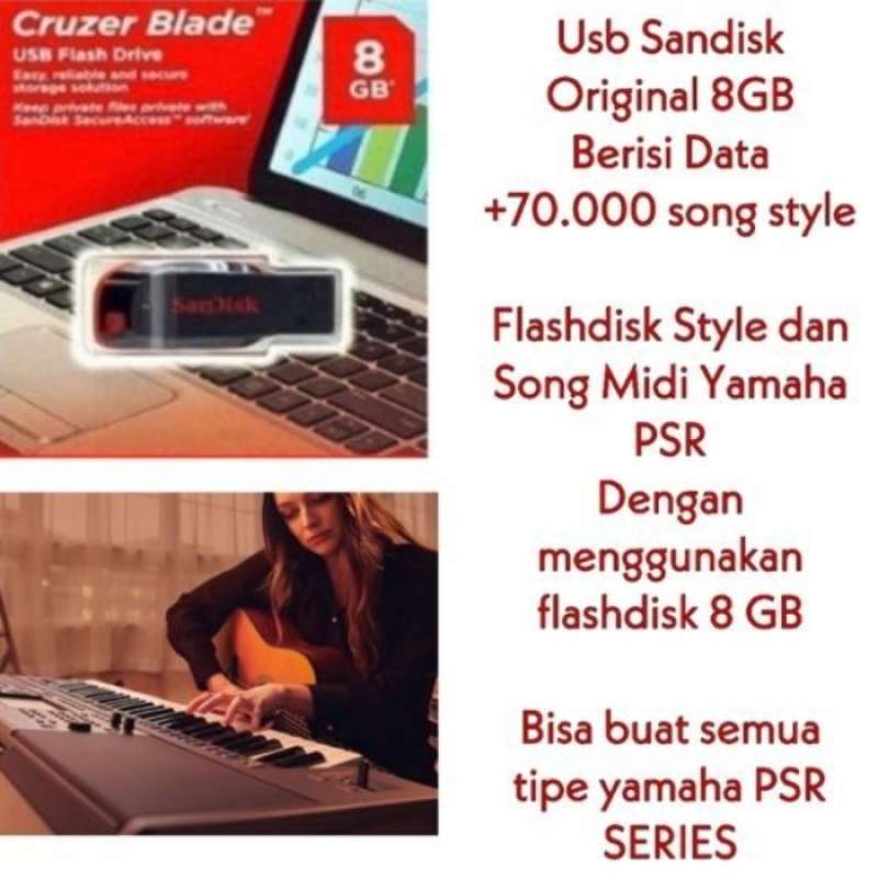 Promo Flashdisk Usb 8gb Style Dan Song Keyboard Yamaha Psr Series Diskon 39 Di Seller Electro