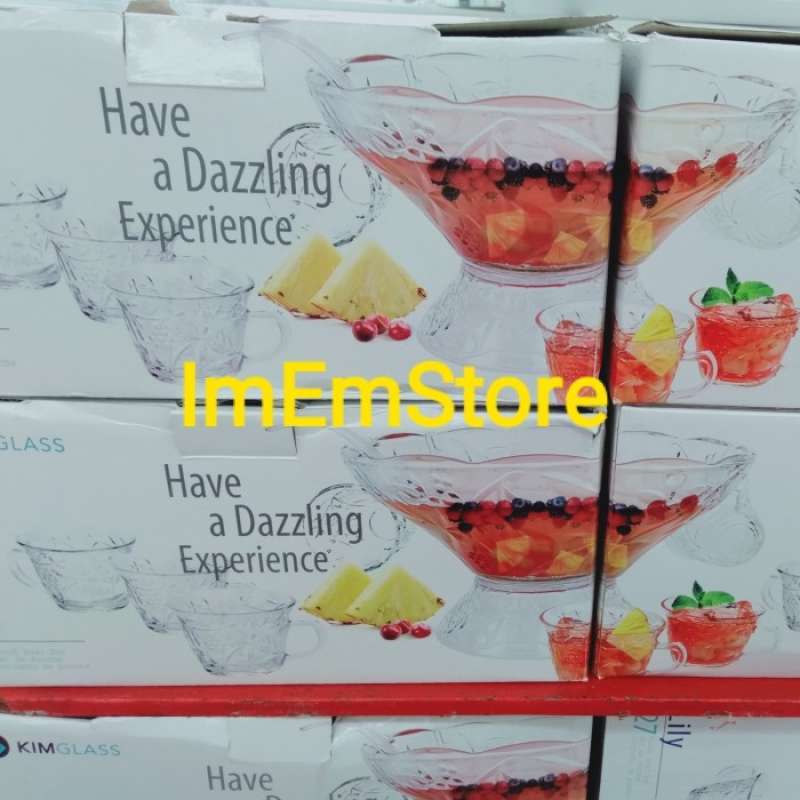 Jual Promo Tempat Es Buah Besar Bowl/dispenser Punch Set 27 Pc Di ...