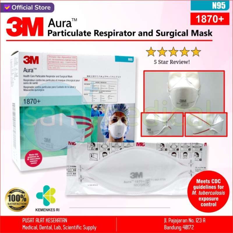 Jual 3M Masker N95 Particulate Respirator and Surgical Mask 1870 ...
