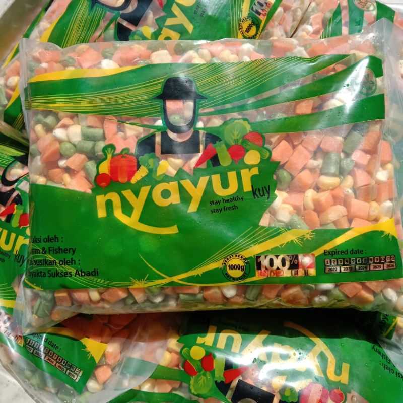 Promo Vegetable mix / Sayuran Beku Nyayur Kuy 1kg Diskon 6% di Seller ...