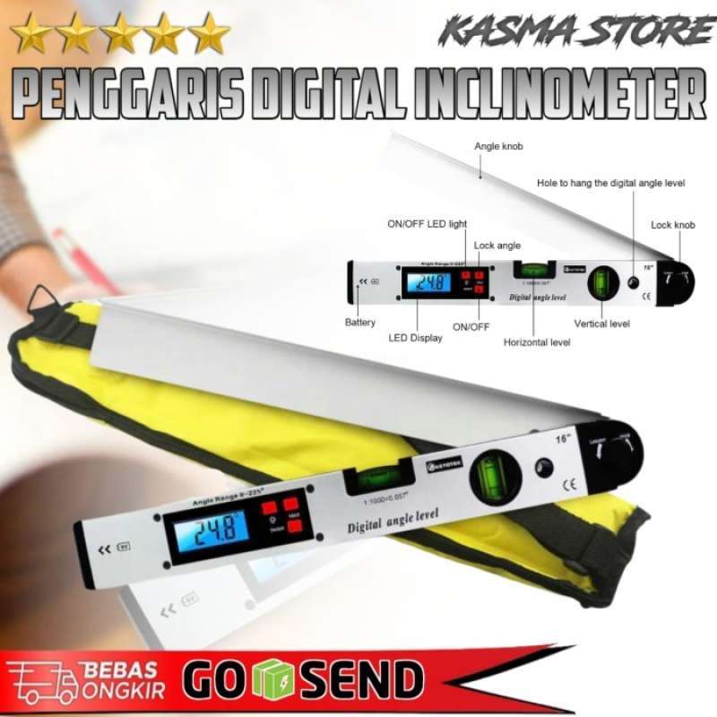 Promo Waterpass Digital Penggaris Pengukur Sudut Inclinometer Digital ...