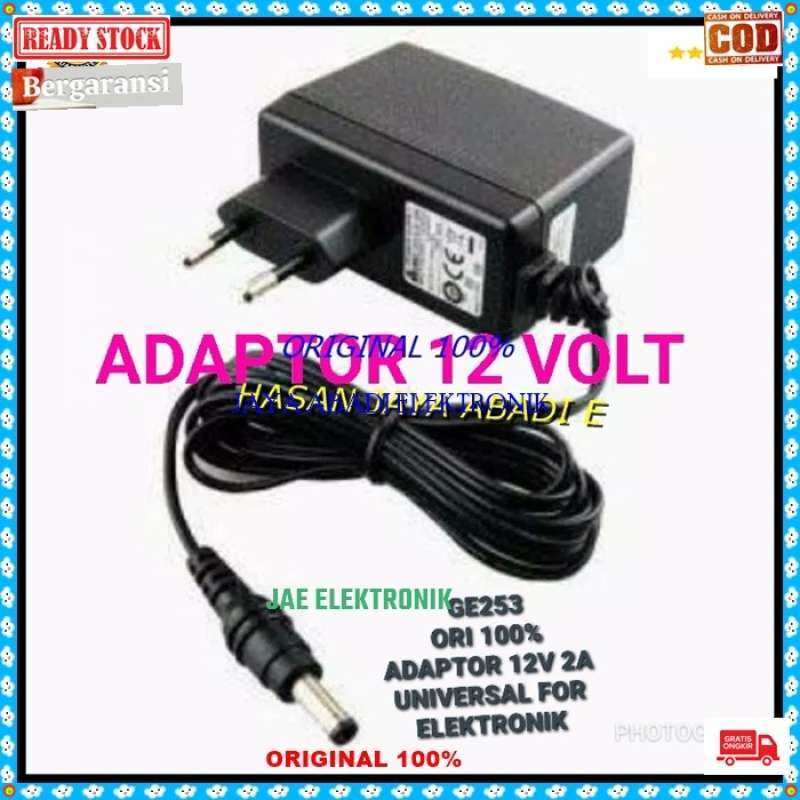 Jual Jual ORIGINAL Adaptor 12 volt 2A ampere charger Ac dc Universal multi 12V Berkualitas ...