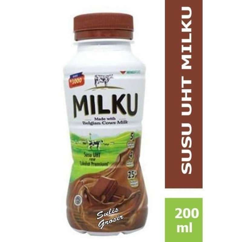 Jual Promo Susu Uht Milku Isi 12 Botol/Box Susu Uht Murah 200Ml di ...