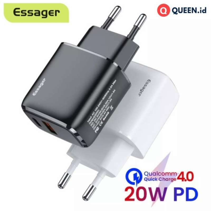 Jual Essager Charger Adaptor USB TYPE C Dual PORT 20W 3A Fast Charging PD di Seller Yelyellow ...