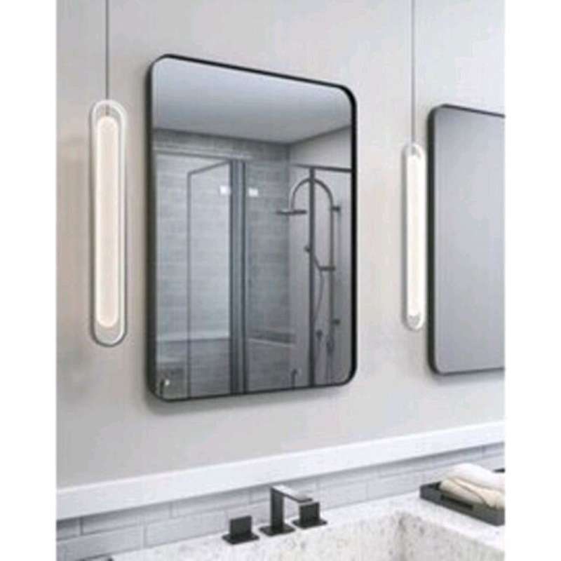 Promo Cermin wastafel lis besi / Cermin Rias / cermin dinding size 80cm ...