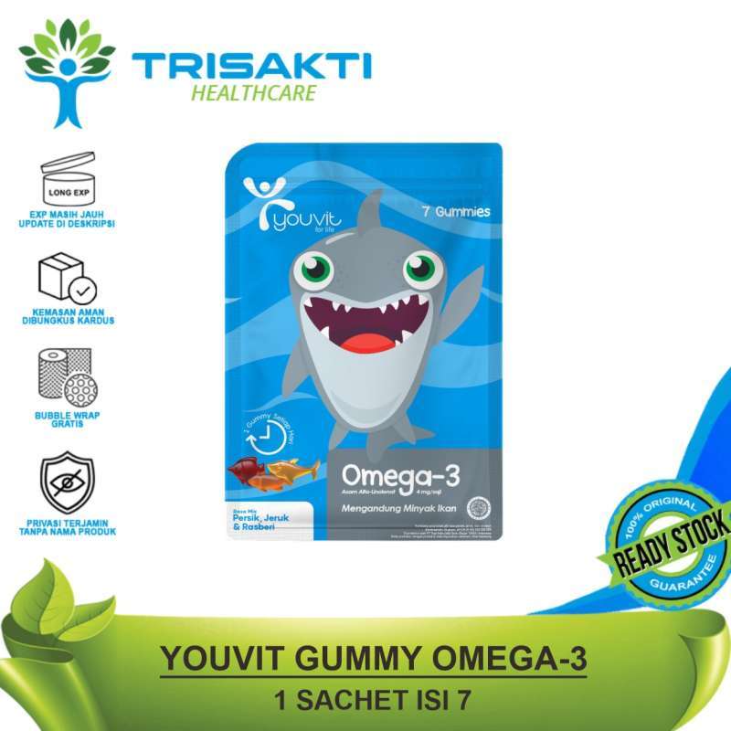 Promo Youvit Gummy Omega-3 Multivitamin Anak Sachet Isi 7 Gummy - 1 ...