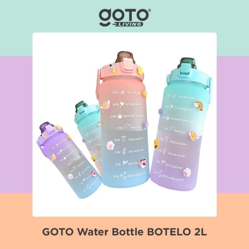 Jual Goto Botelo Botol Motivasi Minum 2 Liter Bottle Tumblr Air Tanda ...