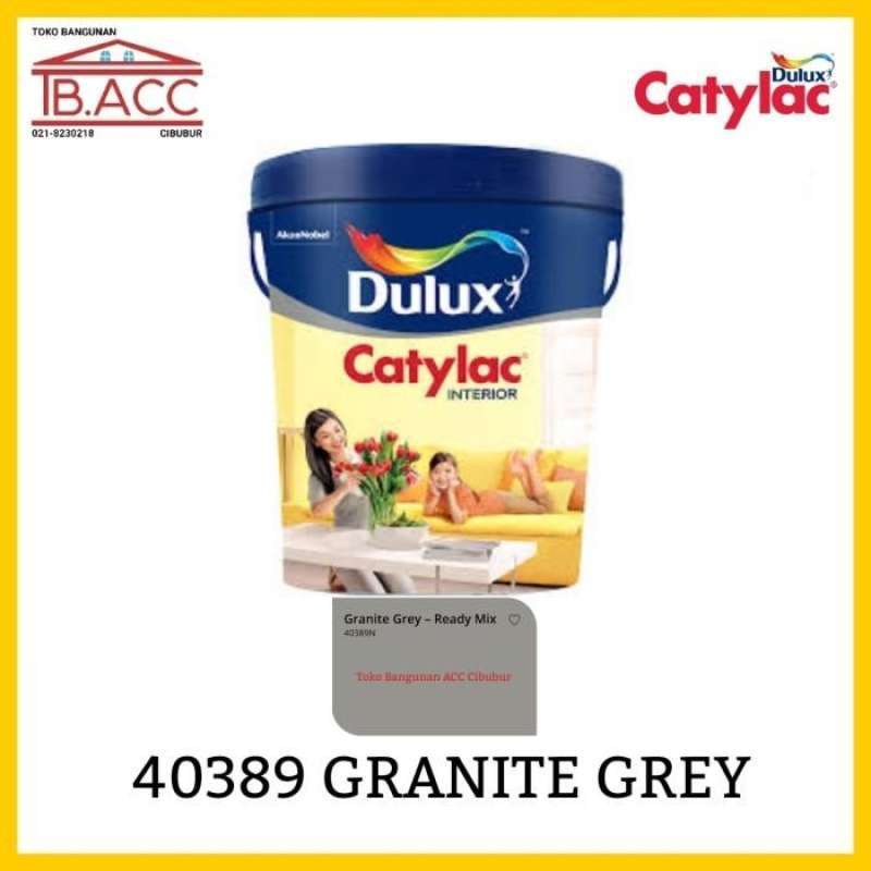 Jual CAT TEMBOK CATYLAC INTERIOR TINTING 5KG 40389 GRANITE GREY di ...