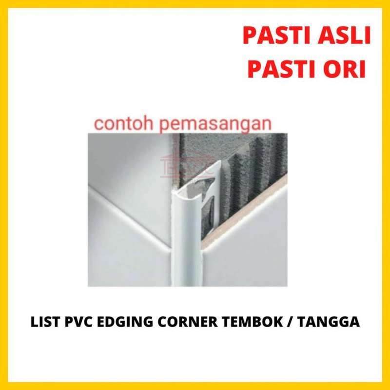 Jual LIST PVC TANGGA TEMBOK EDGING TANGGA TEMBOK WARNA PUTIH di Seller ...