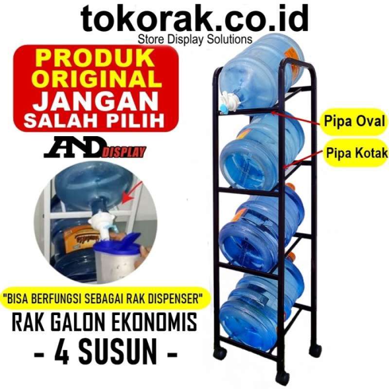 Promo Rak Besi Galon Air 4 Susun - Rak Dispenser Air - Rak Galon ...