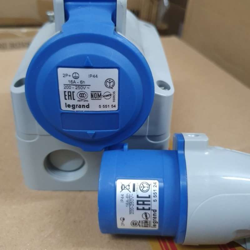 Promo Plug Socket Legrand Set 5 551 54 + 5 551 24 1p 16a 2p+e 555154 ...