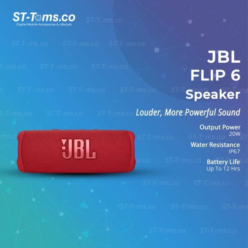 Jual JBL Flip 6 Portable Bluetooth Speaker with 2-way Speaker System di Seller ST-Toms Official ...