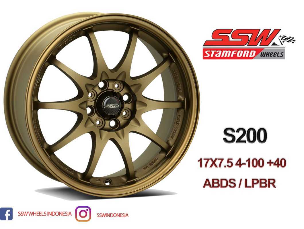 Jual Velg Mobil SSW S200 R17x7.5 PCD 4x100 +40 ABDS/LPBR di Seller ...