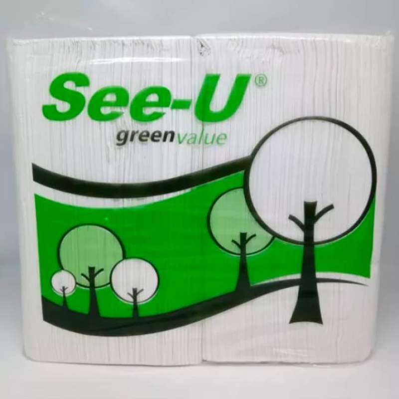 Jual Tissue Tisu See U 600gr 650 Sheet Facial Wajah 2ply See-u Bantal Green Value Di Seller Toko ...