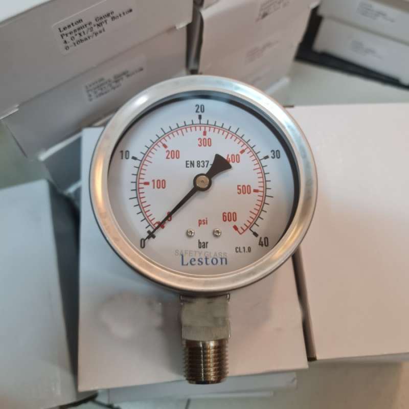 Jual Pressure Gauge Raket Full Stainless 4 Inch 40 Bar 600 Psi di ...