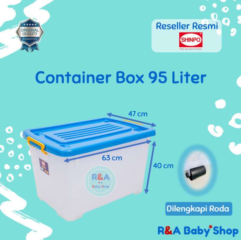 Jual Gosend Grab Kontainer Container Kotak Plastik Shinpo CB 95 Liter ...