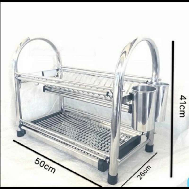 Promo rak piring susun stainless 304 Diskon 23% di Seller Hanskitchen ...