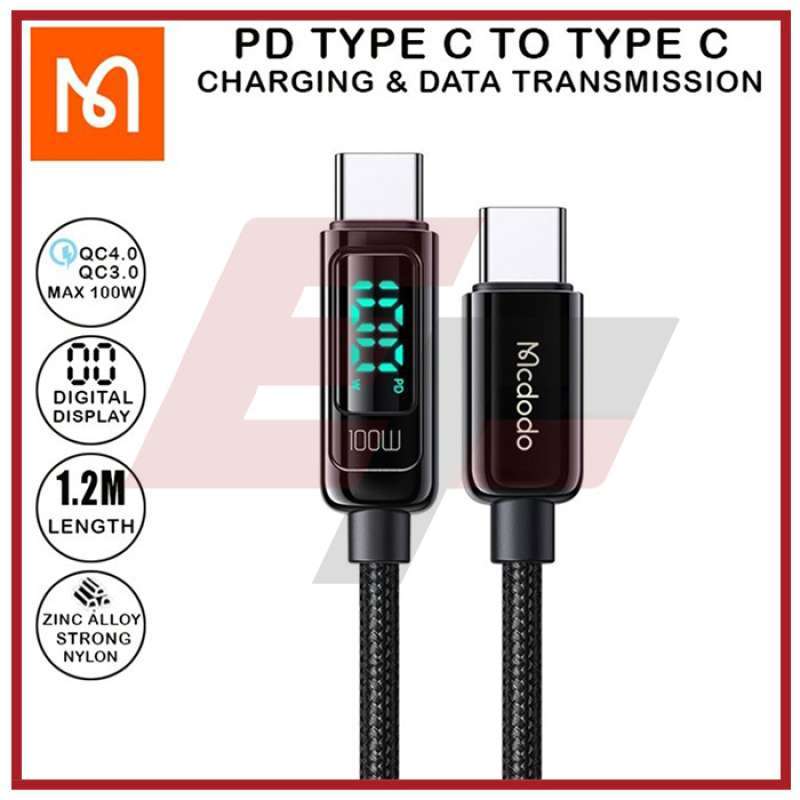 Jual MCDODO CA-8820 KABEL DATA DIGITAL PD 100W TYPE C TO C FAST CHARGING 5A di Seller Kasamso ...