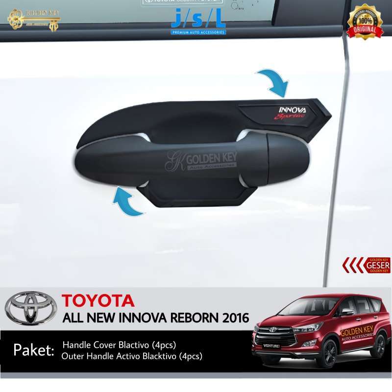 Jual PAKET All New Innova Reborn 2016 Cover Handle + Outer Handle Activo Blacktivo di Seller ...