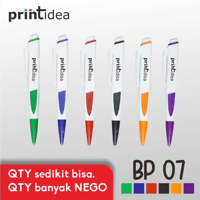 Jual Custom Pen Pulpen Plastik Ball Point Gepeng Promosi Souvenir Bp07 Di Seller Printidea ...
