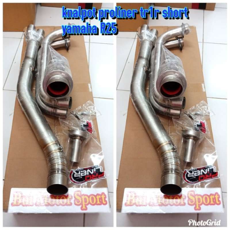 Jual knalpot racing proliner tr1r yamaha R25 knalpot proliner short R25 ...