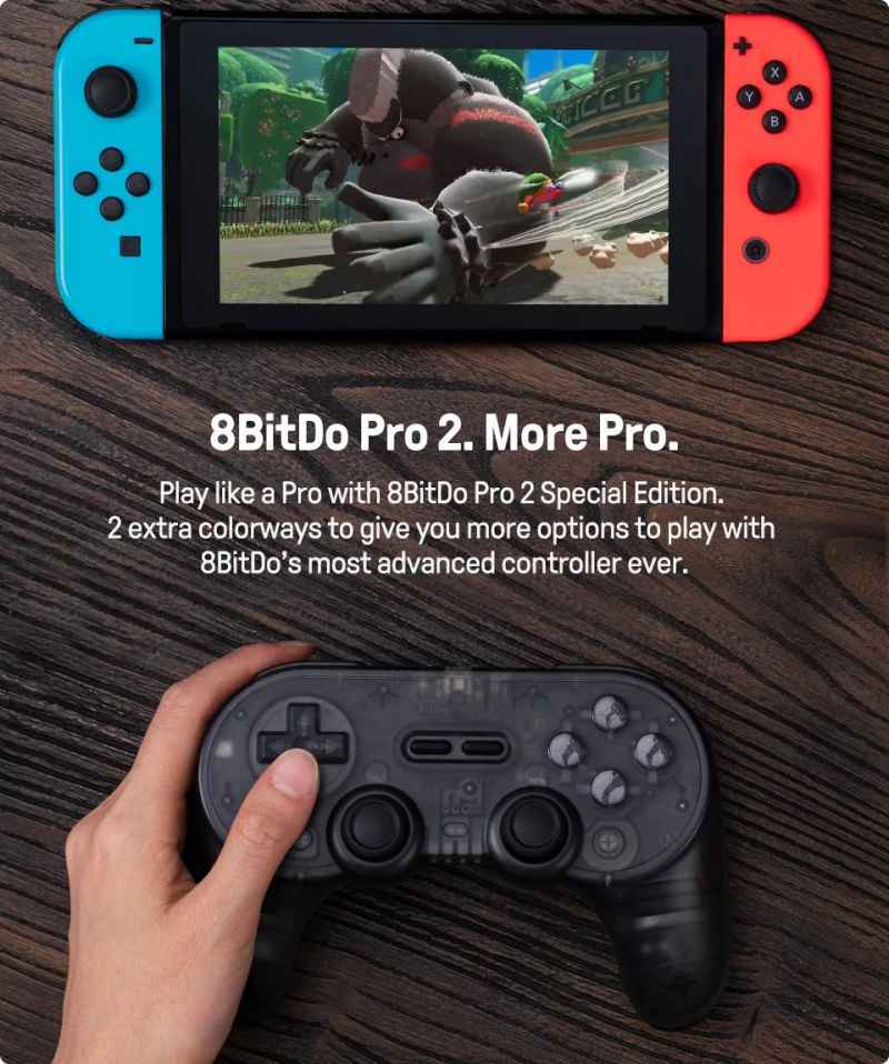 Promo 8bitdo Pro 2 Colors Controller Bluetooth Gamepad Wireless Switch ...