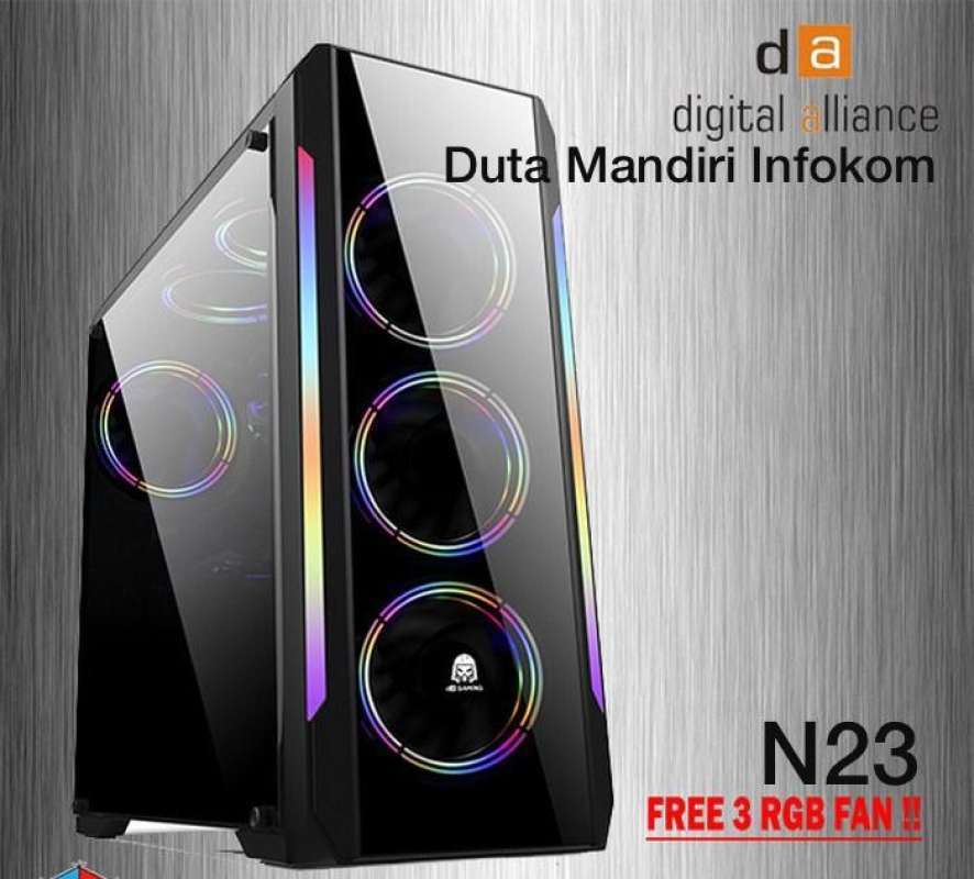 Promo Digital Alliance Da N23 Gaming Case - Tempered Glass Atx Gaming ...