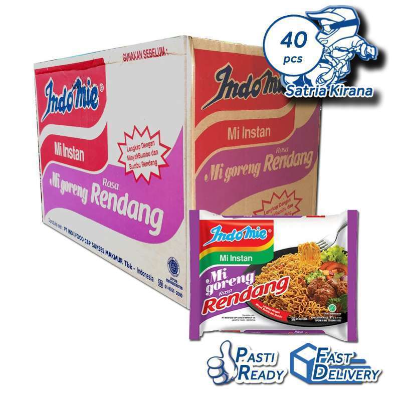 Jual Indomie Mie Goreng Rasa Rendang Mie Instant [91 gr x 40 pcs | 1 ...