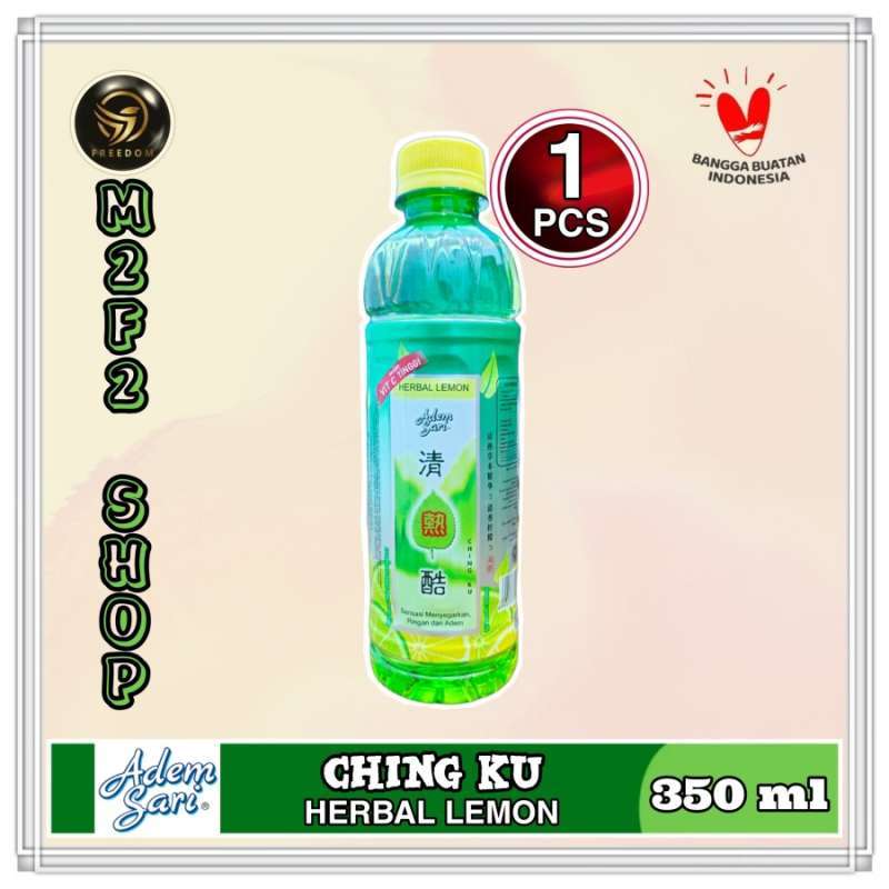 Promo Adem Sari Ching Ku Herbal Lemon Botol Pet - 350 ml (Kemasan ...