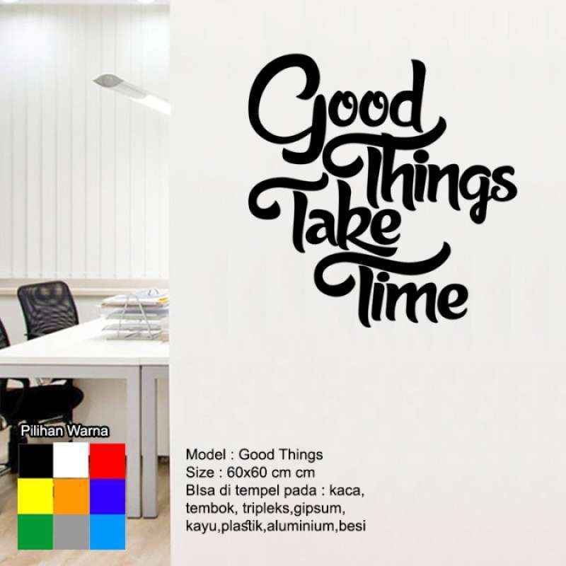 Jual Stiker Good Things Quotes Dinding Kaca Rumah Kantor Wall Sticker ...