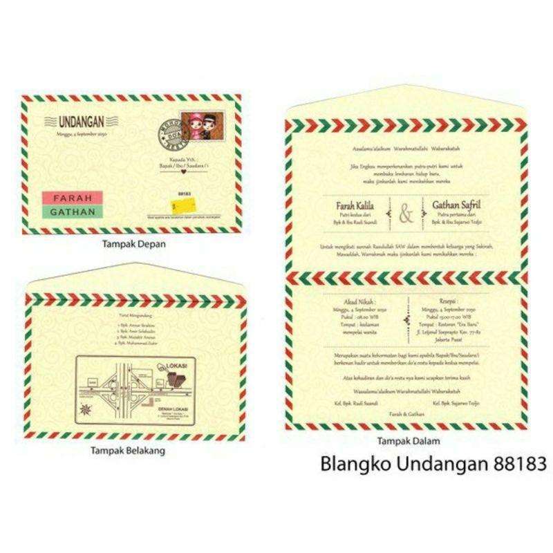 Jual Undangan Blangko Erba 88183 Di Seller Bos Bul89 - Sunter Agung ...