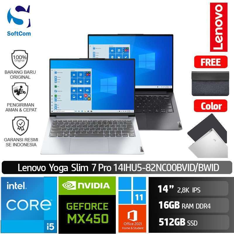 Promo Lenovo Yoga Slim 7i Pro 14IHU5 BVID BWID Notebook [Core i5-11300H ...