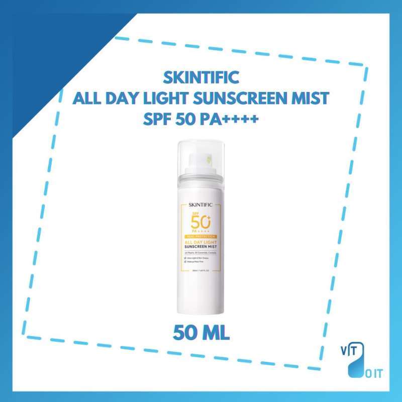 Promo Skintific All Day Light Sunscreen Mist SPF50 PA++++ 50ml / 50 ml Diskon 50% di Seller ...