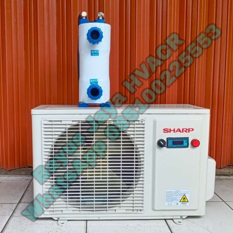 Promo water chiller 1/2pk dengan outdoor ac sharp untuk kolam ikan ...