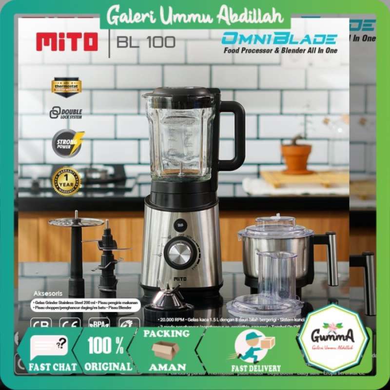 Promo BLENDER MITO BL-100 MITO OMNI BLADE BL100 FOOD PROCESSOR MITO BL ...