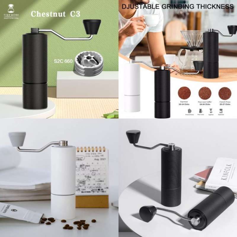 Jual timemore chestnut C3 S2C burr coffee grinder adjustable / grinder ...