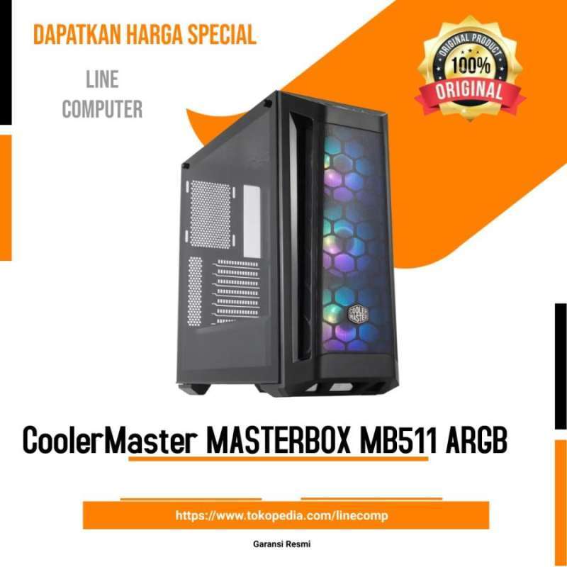 Jual Cooler Master MASTERBOX MB511 ARGB - Mid Tower Gaming Case di Seller Line Computer - Mangga ...