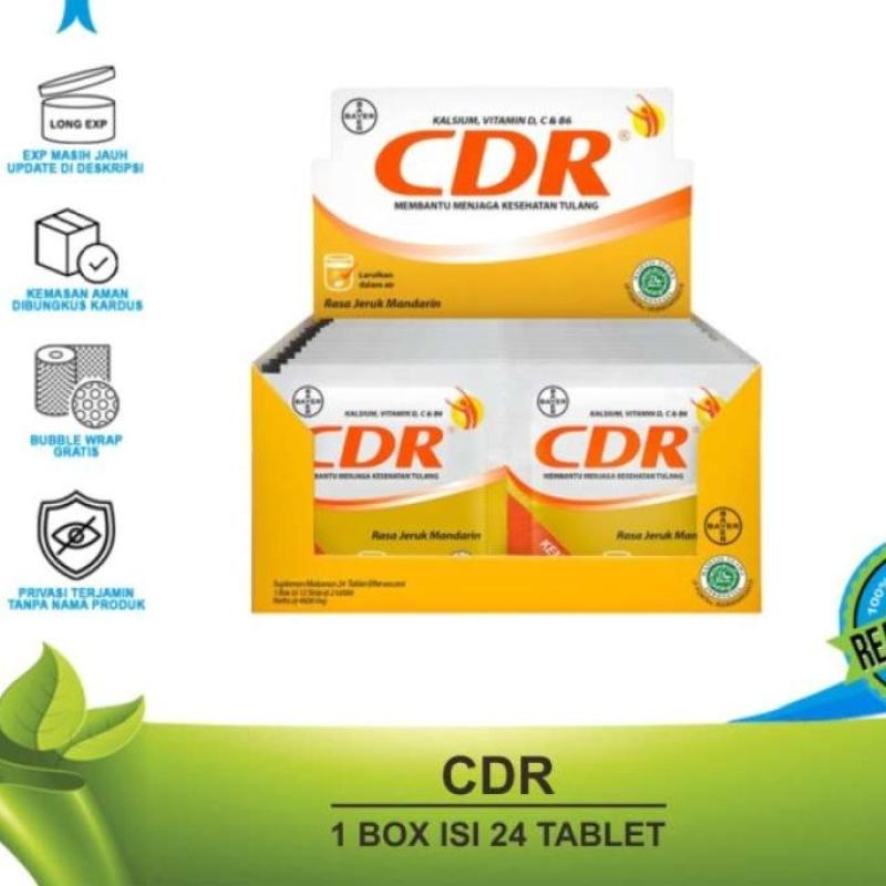 Jual Cdr Tab Effervescent Isi 24 Tablet Suplemen Kalsium Daya Tahan ...
