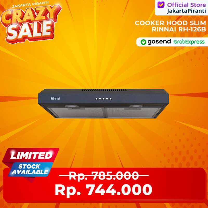 Promo Rinnai Cooker Hood Slim Hood Penghisap Asap Kompor Rinnai RH-126B ...