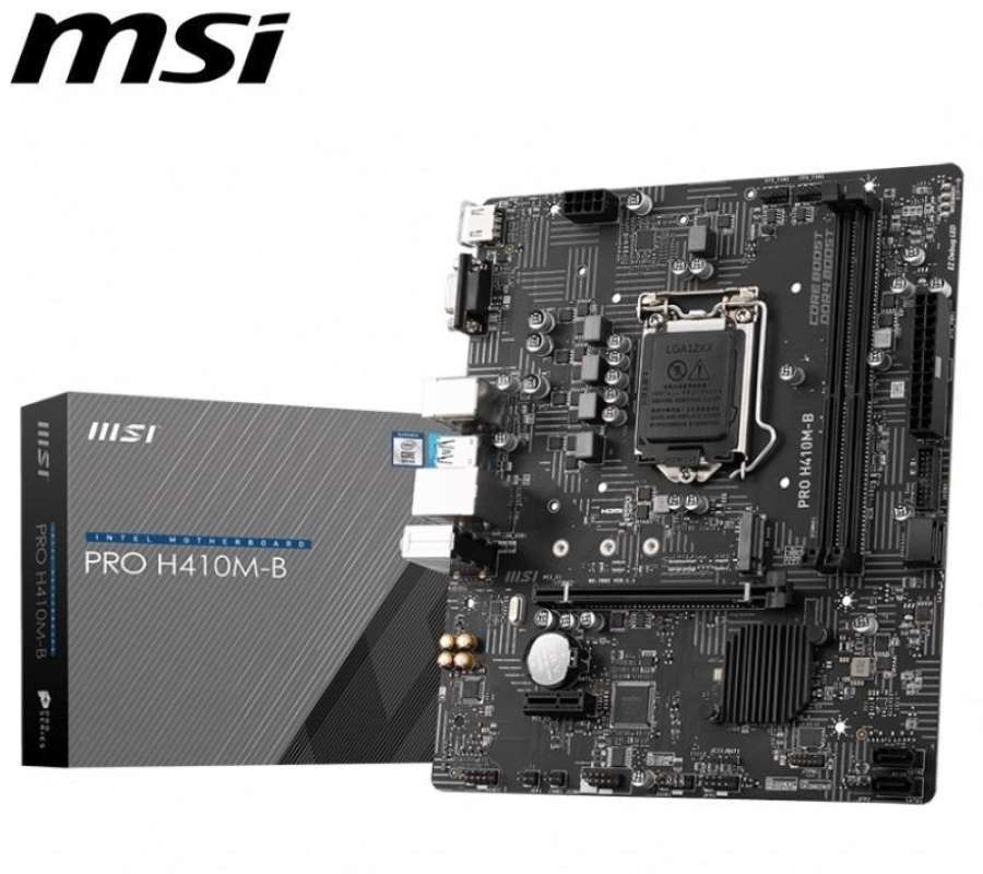 Jual MSI PRO H410M-B Mainboard Intel H410 LGA 1200 DDR4 Micro ATX di ...