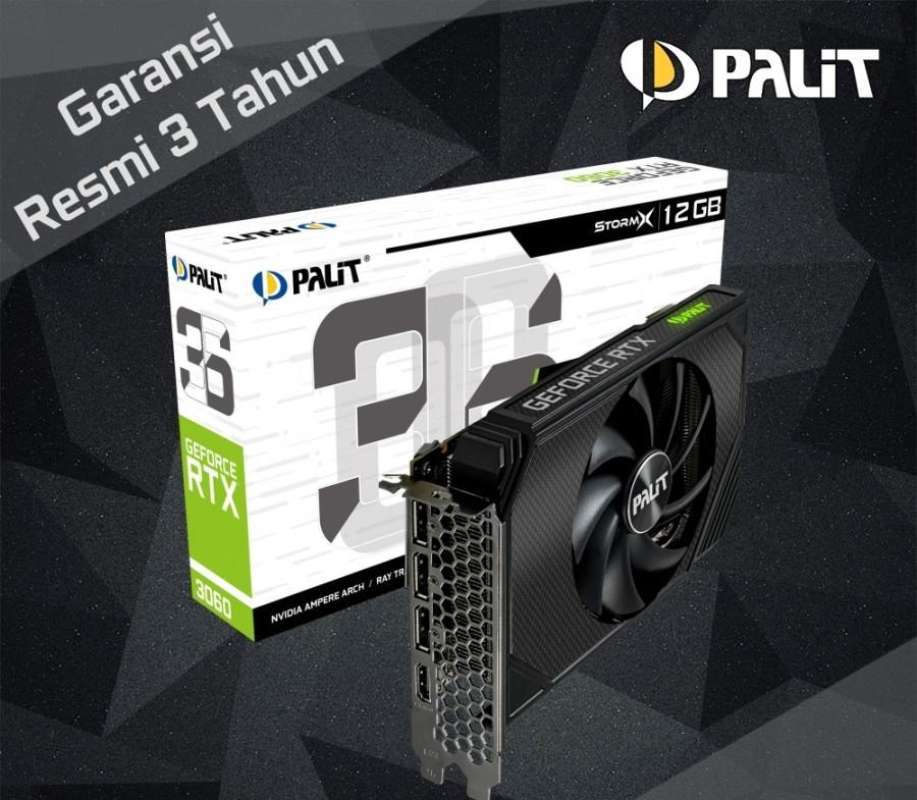 Jual PALIT nvidia GeForce RTX 3060 Storm X 12GB GDDR6 192-bit Single ...