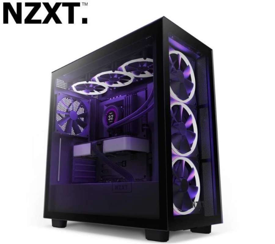 Jual NZXT H7 ELITE BLACK Tempered Glass RGB USB Type-C Mid E-ATX Case ...